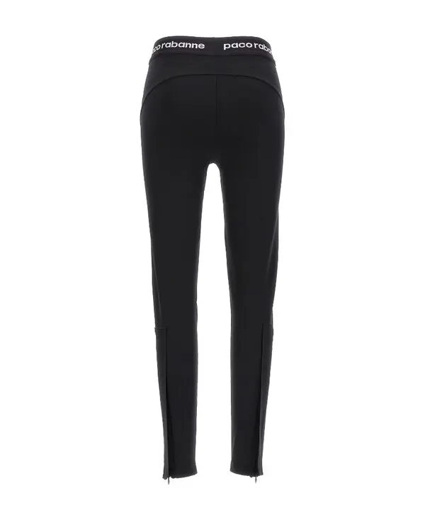Rabanne Logo Detailed High Waisted Leggings