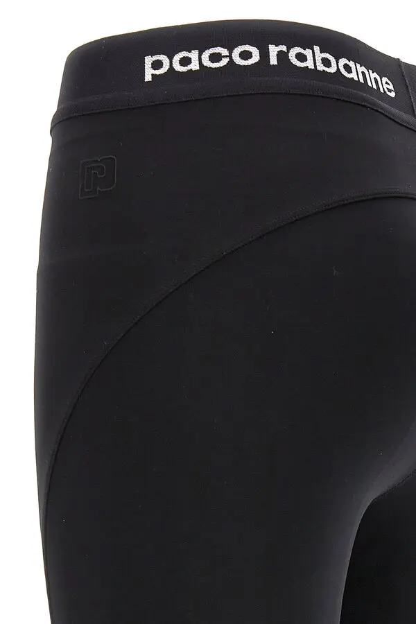 Rabanne Logo Detailed High Waisted Leggings