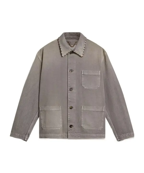 GOLDEN GOOSE Stud Embellished Denim Jacket