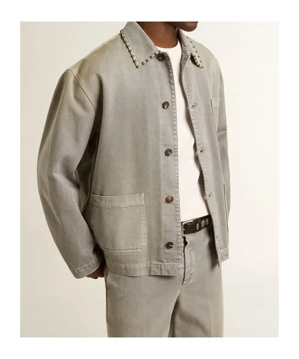 GOLDEN GOOSE Stud Embellished Denim Jacket