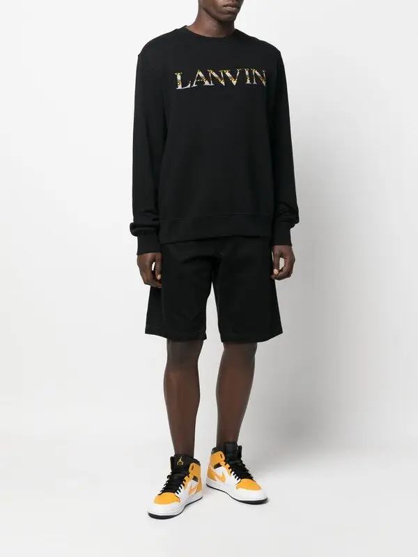 LANVIN Logo Embroidered Crewneck Sweatshirt
