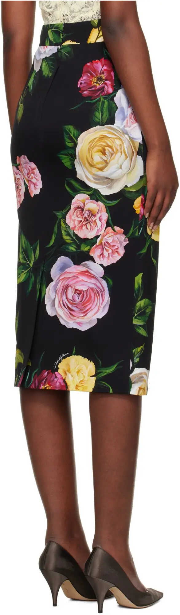 Dolce & Gabbana Floral Printed Midi Skirt - Multi-color
