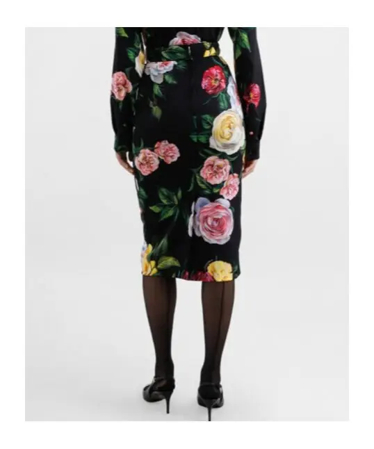 Dolce & Gabbana Floral Printed Midi Skirt - Multi-color