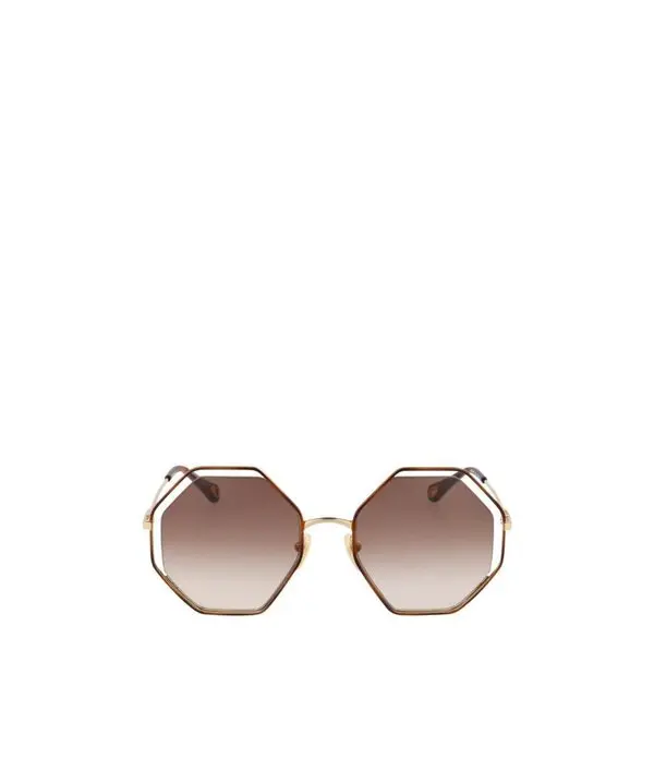 Chloé Eyewear Octagonal Frame Sunglasses - Brown