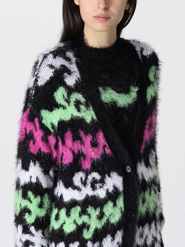 MSGM All-over Logo Embroidered Cardigan