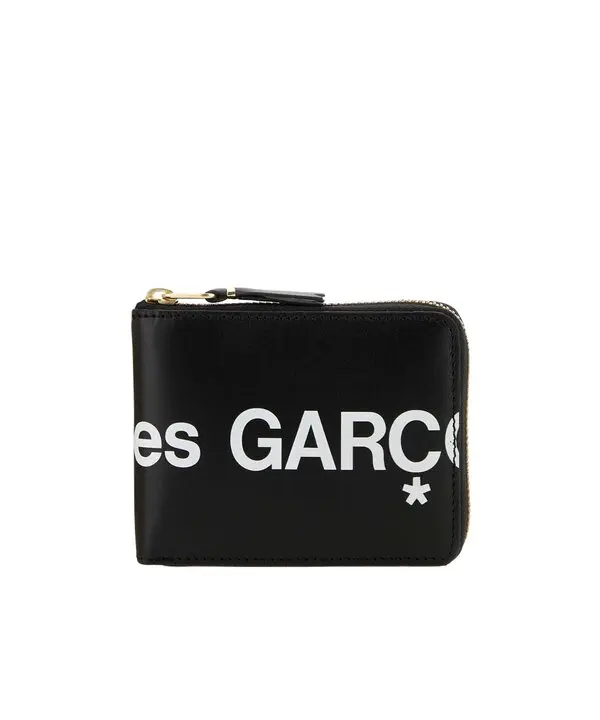 Comme Des Garçons Logo Printed Wallet - Black