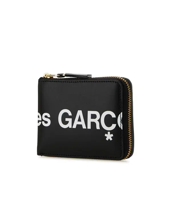 Comme Des Garçons Logo Printed Wallet - Black