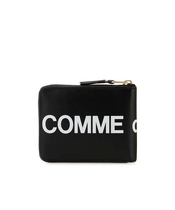 Comme Des Garçons Logo Printed Wallet - Black