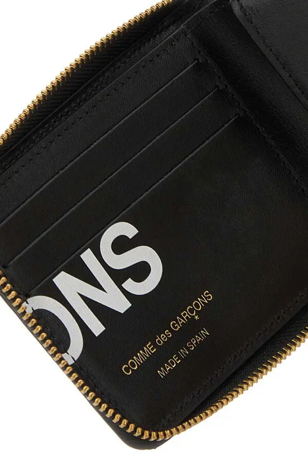 Comme Des Garçons Logo Printed Wallet - Black