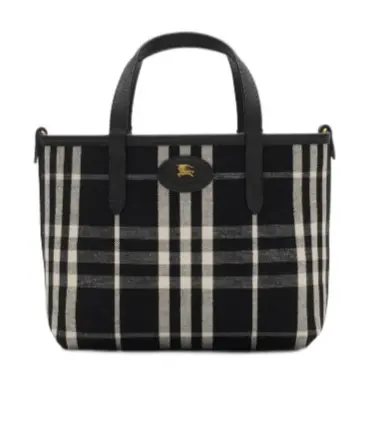 Burberry Mini Reversible Bloomsbury Tote Bag - Black/calico Beige