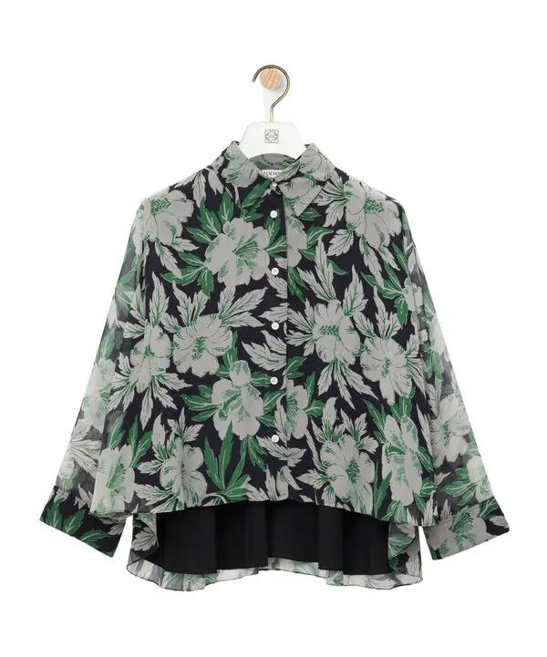 Loewe Relaxed Fit Crepe Shirt With Floral Print