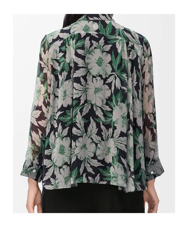 Loewe Relaxed Fit Crepe Shirt With Floral Print