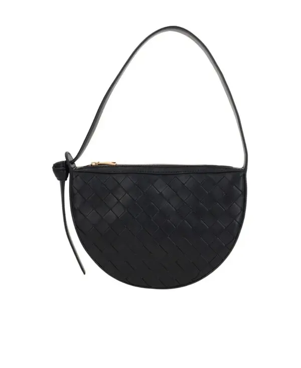 Bottega Veneta Intrecciato Shoulder Bag - Black
