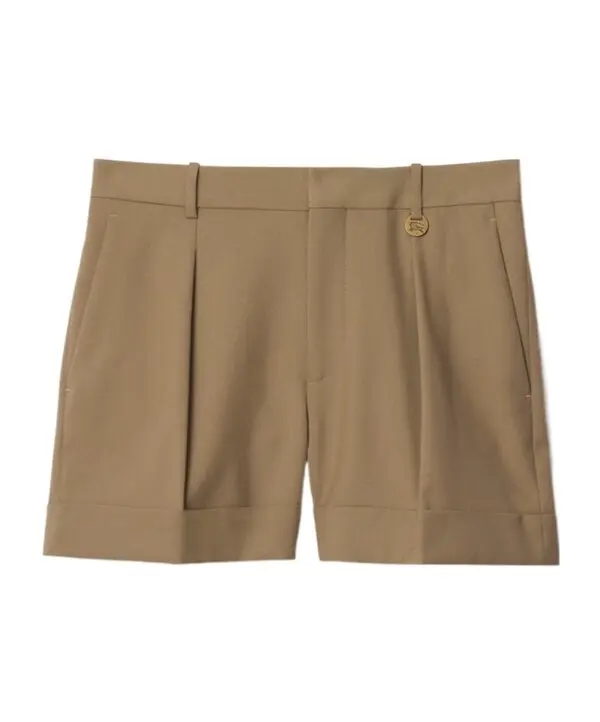 Burberry Logo Detailed Tailored Shorts - Puddle