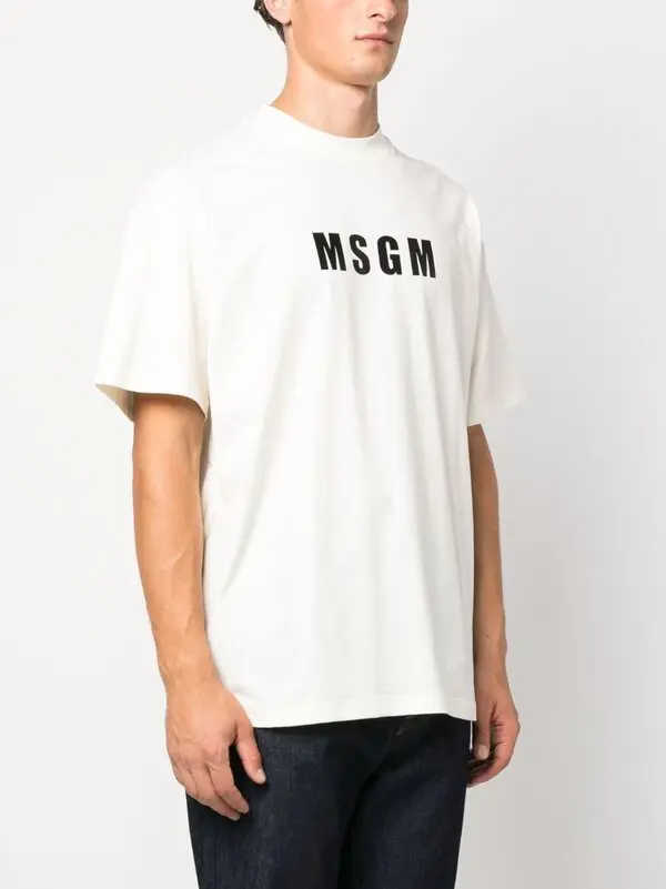 MSGM Logo-print Cotton T-shirt