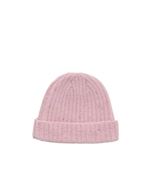 Marni Ribbed Beanie With Embroidered Logo - Pink