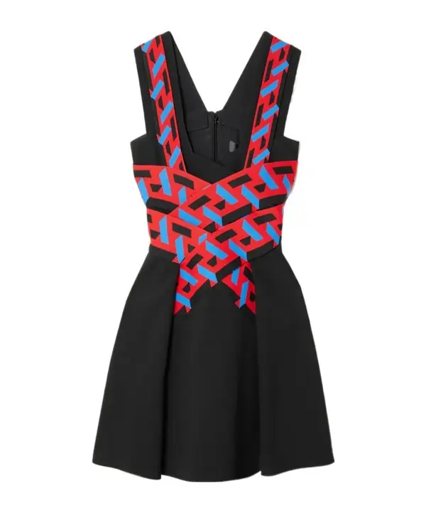 Versace La Greca Sleeveless Mini Dress