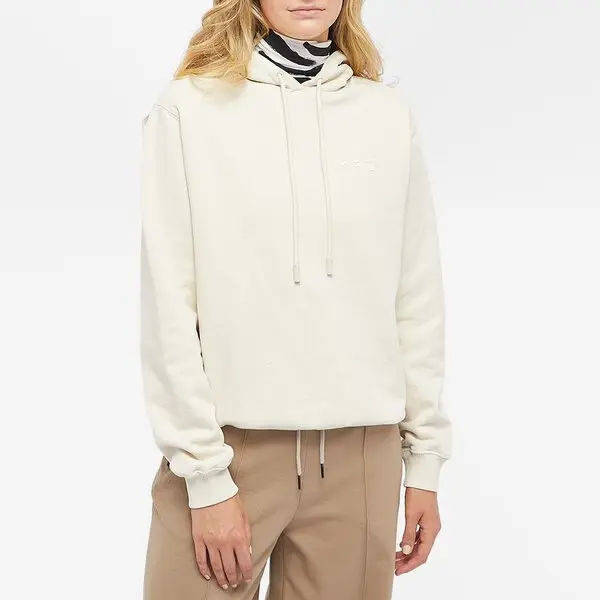 Off-White Embroidered Logo Hooded Sweatshirt