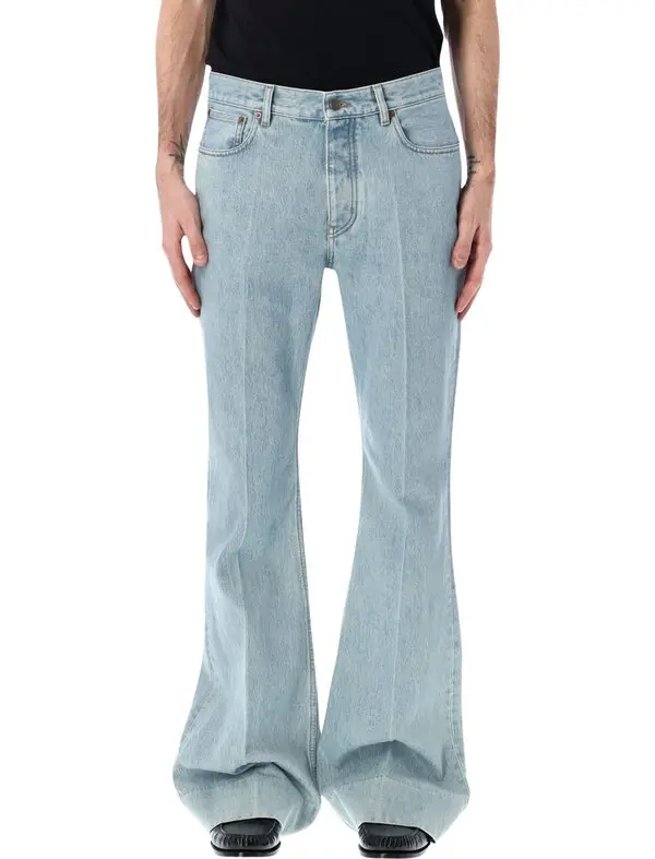 Valentino Garavani Logo Patch Flared Jeans