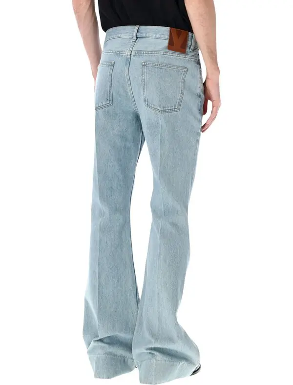 Valentino Garavani Logo Patch Flared Jeans