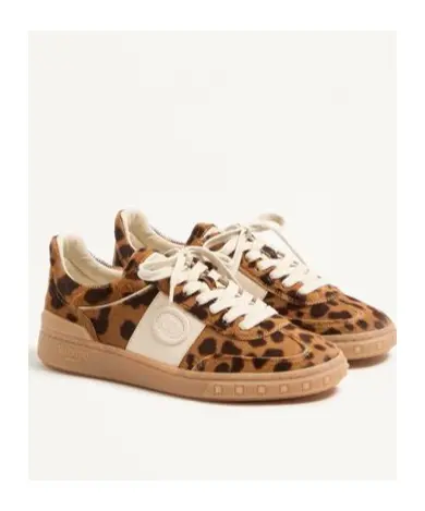 Valentino Garavani Upvillage Leopard Print Lace-up Sneakers - Brown
