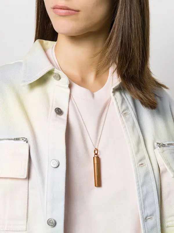 AMBUSH Pill Case Charm Necklace - Gray