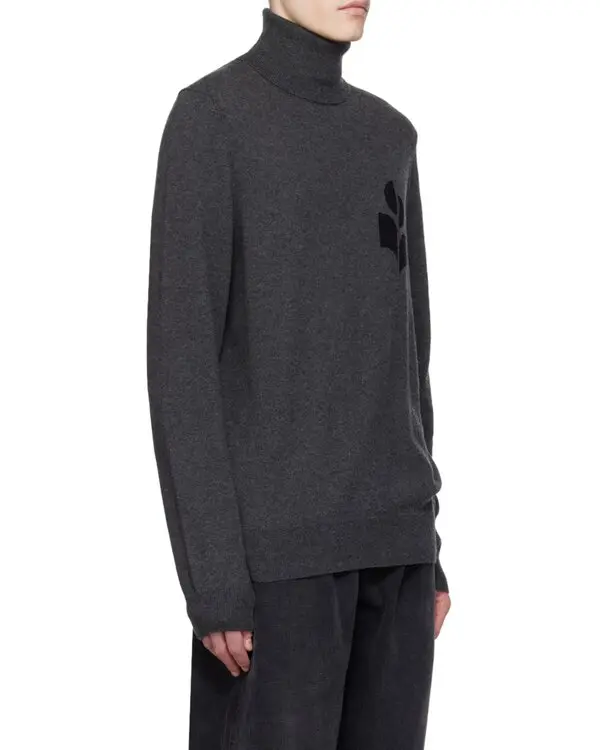 Isabel Marant Étoile Logo Intarsia-knitted High-neck Jumper - Black