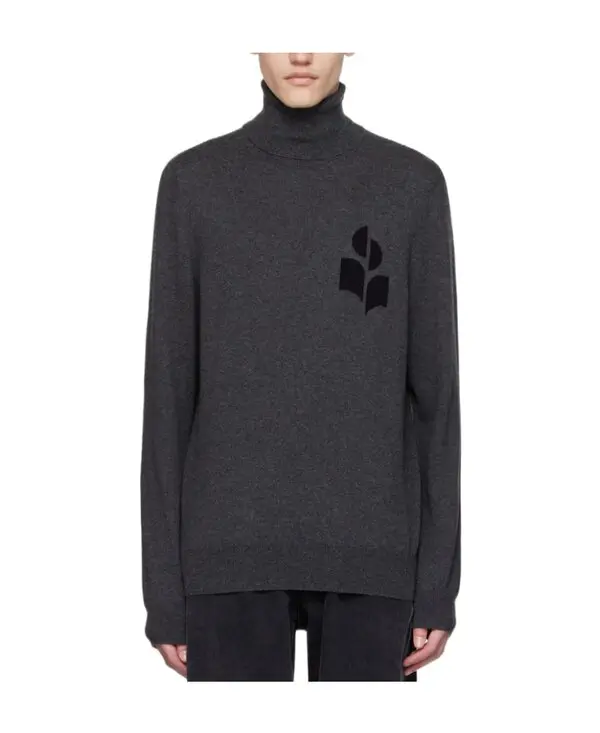 Isabel Marant Étoile Logo Intarsia-knitted High-neck Jumper - Black