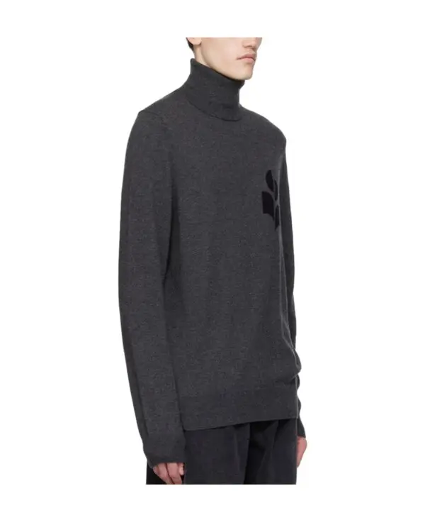 Isabel Marant Étoile Logo Intarsia-knitted High-neck Jumper - Black