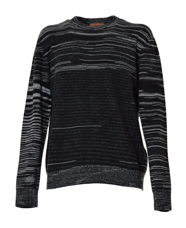 Missoni Striped Cashmere Jumper - Black