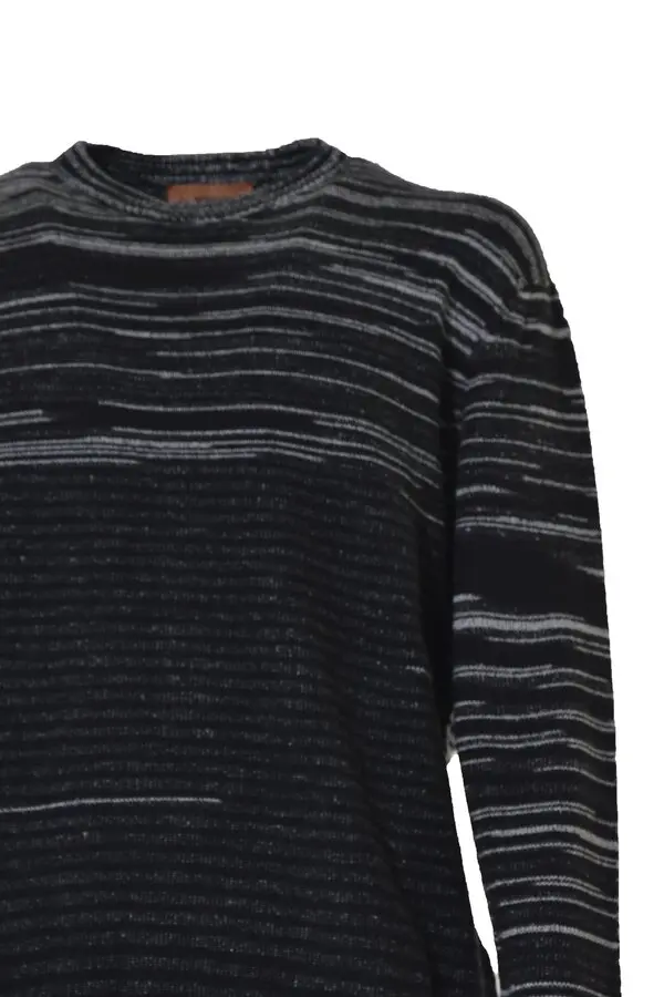 Missoni Striped Cashmere Jumper - Black