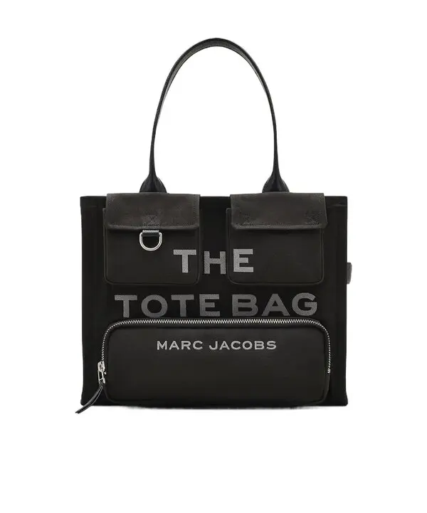 Marc Jacobs The Cargo Logo Printed Large Tote Bag - Black
