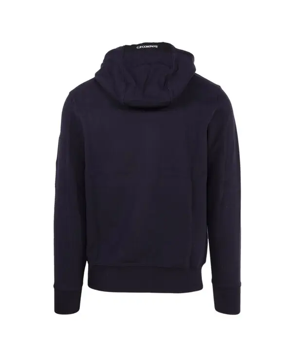 C.P. COMPANY Logo Plaque Drawstring Hoodie - Black