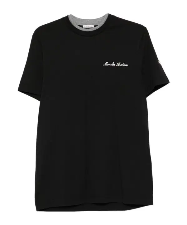 Moncler Archive Logo Embroidered Crewneck T-shirt