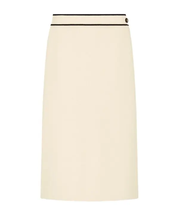 Dior Mid-length Flared Skirt - White/black