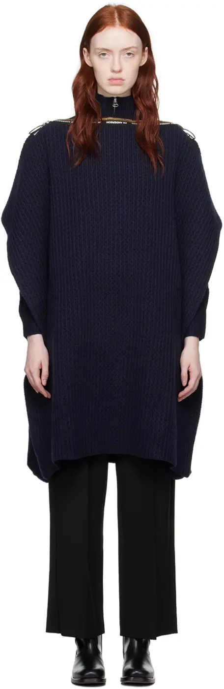 A.p.c. X Jw Anderson Zip-detailed Ribbed Kaftan