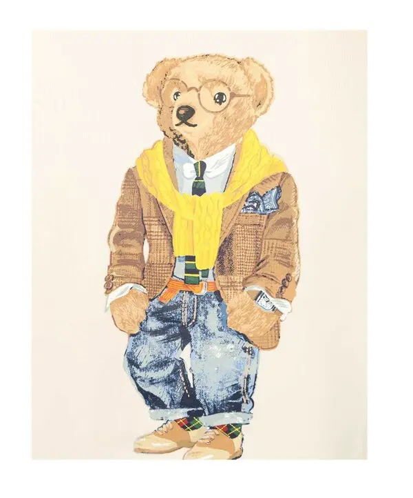 Polo Ralph Lauren Hoodie With Embroidered Logo And Polo Bear Print - White