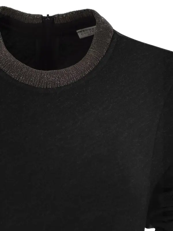 Brunello Cucinelli Crewneck Draped Dress