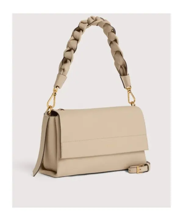 COCCINELLE Boheme Grana Double Small Shoulder Bag - Nude