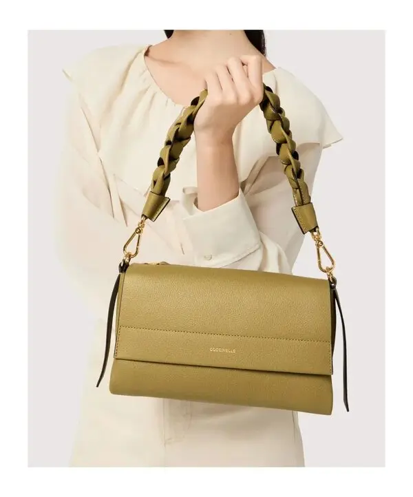 COCCINELLE Boheme Grana Double Small Shoulder Bag - Nude
