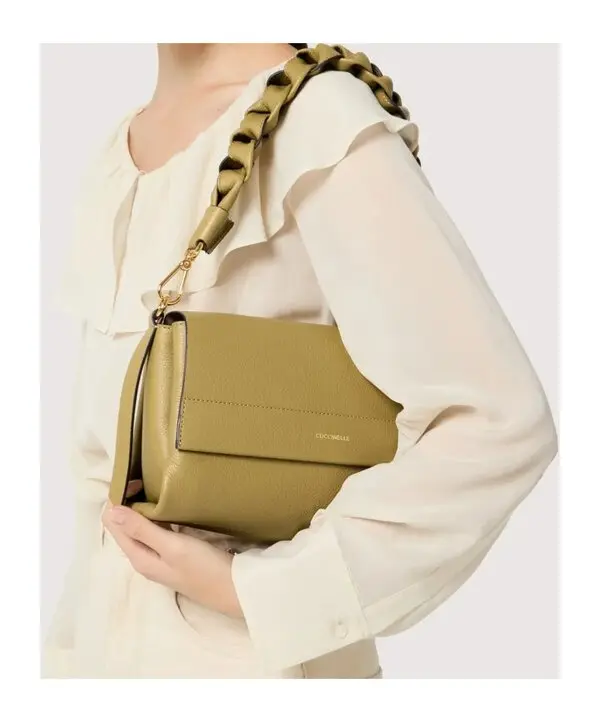 COCCINELLE Boheme Grana Double Small Shoulder Bag - Nude