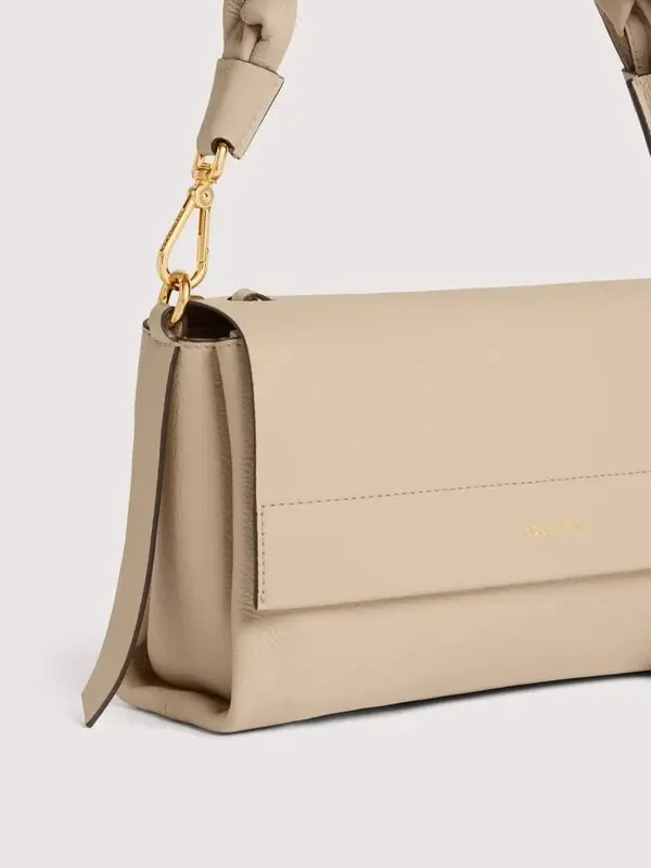 COCCINELLE Boheme Grana Double Small Shoulder Bag - Nude