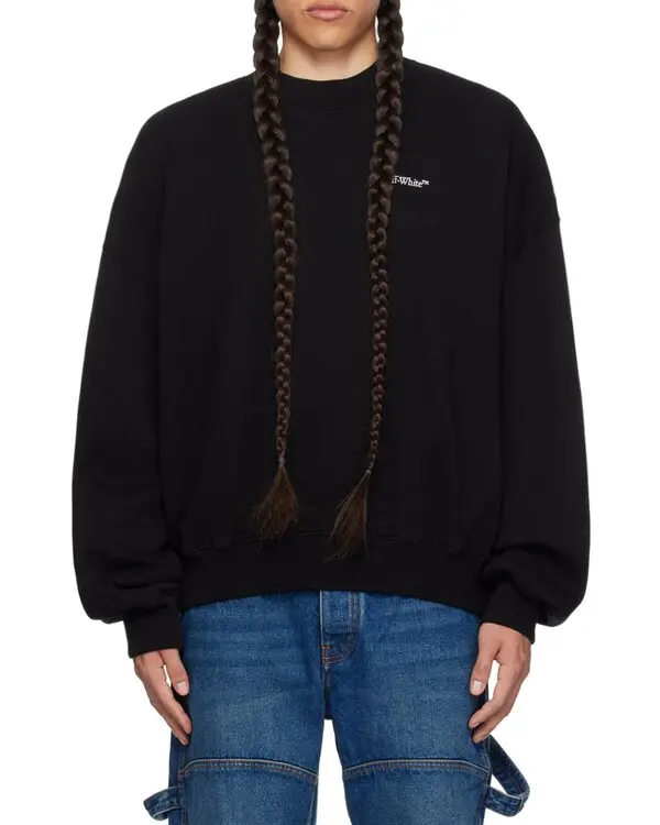 Off-White Arrows Printed Crewneck Sweatshirt - Black