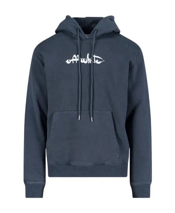 Off-White Arrows Print Hoodie - Blue