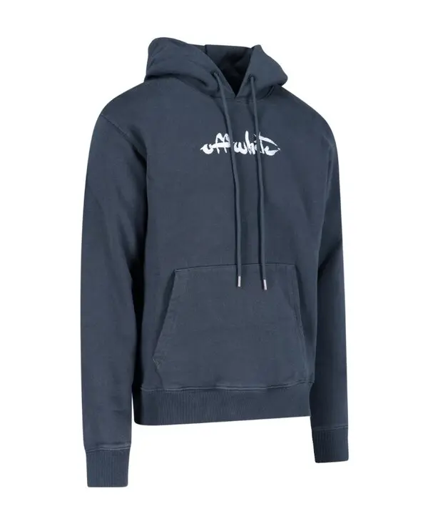 Off-White Arrows Print Hoodie - Blue