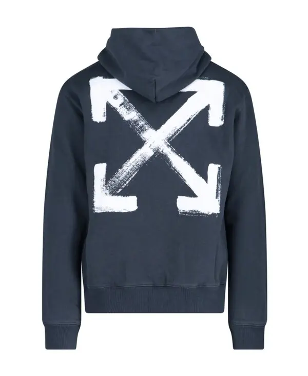 Off-White Arrows Print Hoodie - Blue