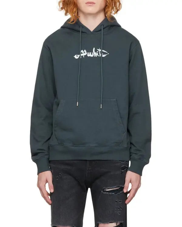 Off-White Arrows Print Hoodie - Blue