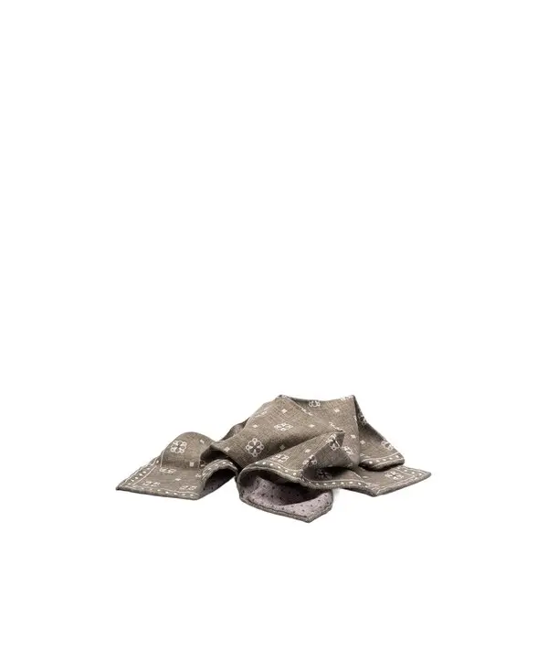 Brunello Cucinelli Mix-print Silk Handkerchief - Gray