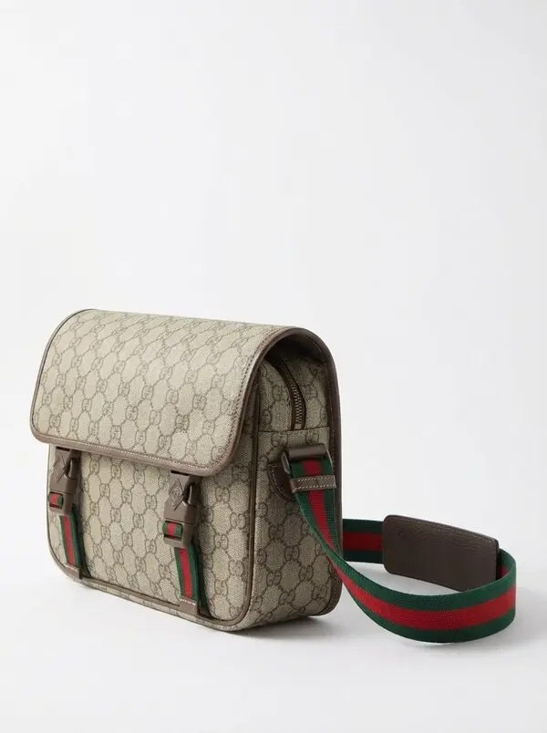 Gucci Gg Supreme Messenger Bag - Nude