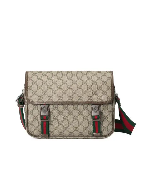 Gucci Gg Supreme Messenger Bag - Nude